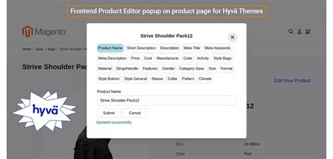 Magento 2 Frontend Product Editor Extension Edit Product Attributes