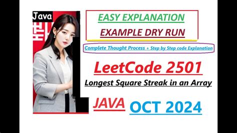 Longest Square Streak In An Array Leetcode 2501 Java Code Developer Coder Youtube