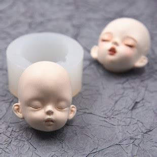 超轻粘土脸模翻糖人脸模具硅胶滴胶手办脸部树脂粘土 BJD娃娃人脸 阿里巴巴