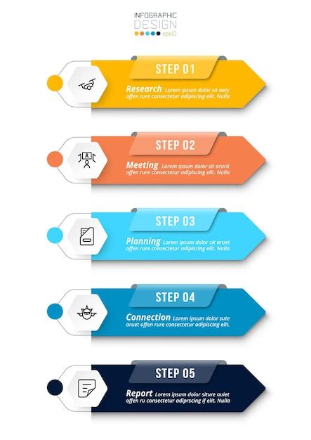 Premium Vector Infographic Template Business Concept With Workflow