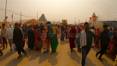 Parade Of Sadhus Vaishnava Monks In White Clothes Sit On Car Decoreted