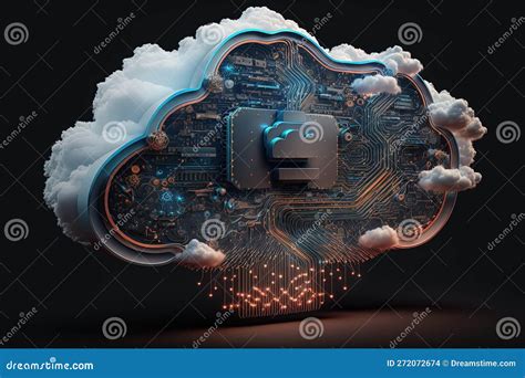 Abstract Cloud Storage Computing Advanced Artificial Intelligence