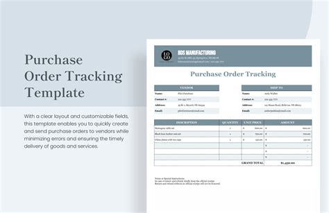 Excel Purchase Order Tracking Template