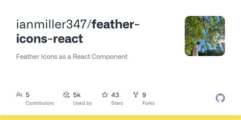 GitHub Ianmiller Feather Icons React Feather Icons As A React Component