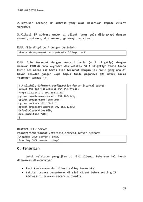 Konfigurasi Dhcp Server Pdf