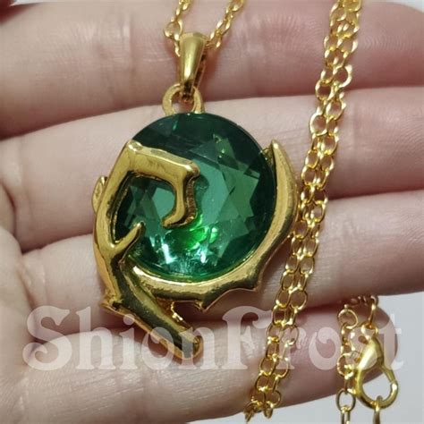 The Legend Of Zelda Kokiri Emerald Spiritual Stone Pendant Necklace