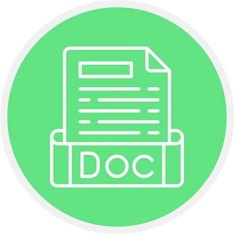 Doc File Format Creative Icon Design 16055128 Vector Art At Vecteezy