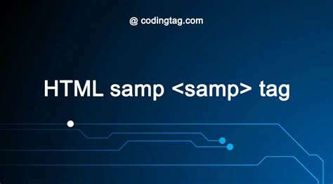 Html Samp Tag Coding Tag