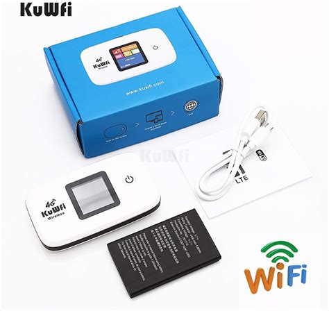 Kuwfi G Lte Mobile Wifi Hotspot Support Users Router Sim Card For Travel