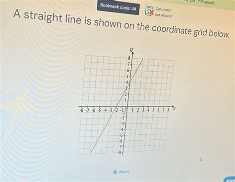 Solved N Part Individually Bookwork Code 4a Calculator Not Allowed A Straight Line Is Shown O