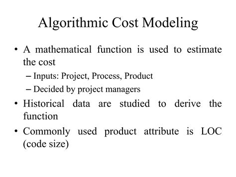 Algorithmic Software Cost Modeling Pptx Web Development Internet