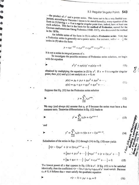 Frobenious Method Pdf Applied Mathematics Rates