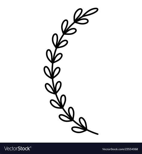 Leaves Branch Decorative Royalty Free Vector Image
