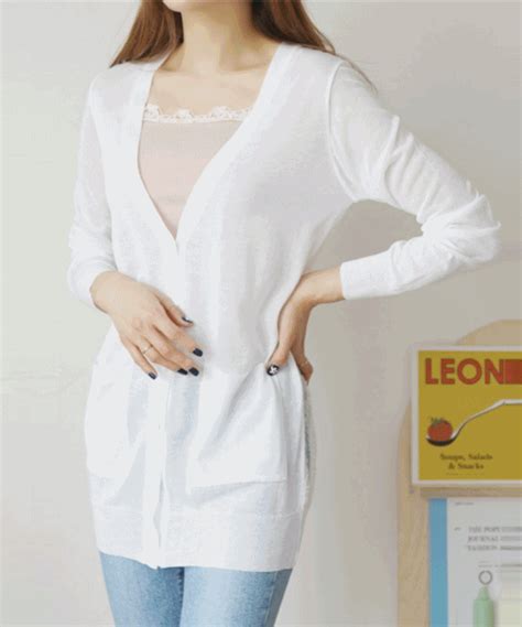 여름 자외선차단 미시룩 기본 무지 심플룩 얇은 레이어드 아우터 롱 니트 가디건 색상11종