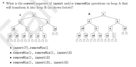 solved what is the correct sequence of insert and or