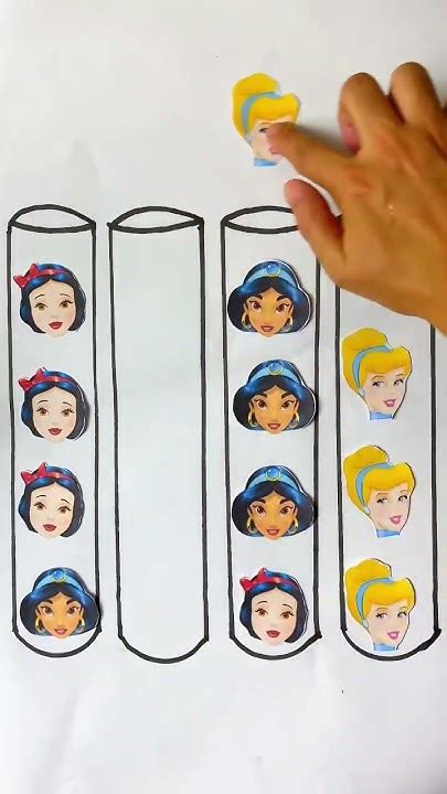 Disney Princess 👸🏼👱🏻‍♀️👰‍♀️04 Tube🧪🧪puzzle🧩🧩solving🎲🎲game🎮🎮shortvideotiktok Youtube