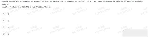 Solved Suppose Relation R A B Currently Has Tuples Chegg
