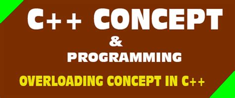 Function Overloading And Operator Overloading In C Online Free