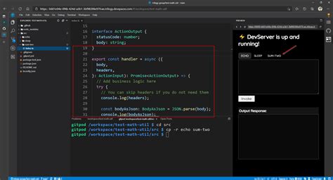 Build Your First Action DevFlows Support