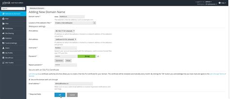 Adding An Additional Domain In The Plesk Administration Panel Hostico