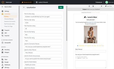 Review Requests Customize The Localization Of Review Requests Stamped
