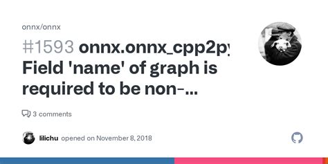 Onnx Onnx Cpp2py Export Checker ValidationError Field Name Of Graph