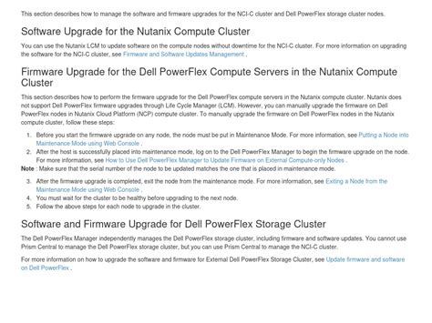 Software And Firmware Life Cycle Management Dell Powerflex With Nutanix Cloud Platform