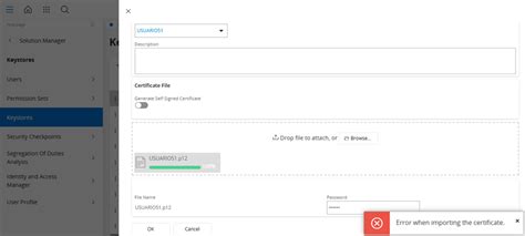 error loading p12 certificate in keystore ifs community