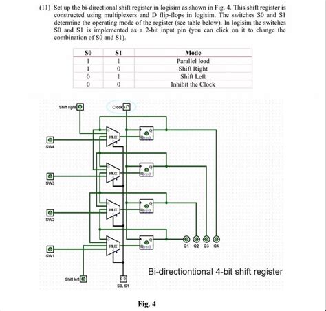 11 Set Up The Bi Directional Shift Register In