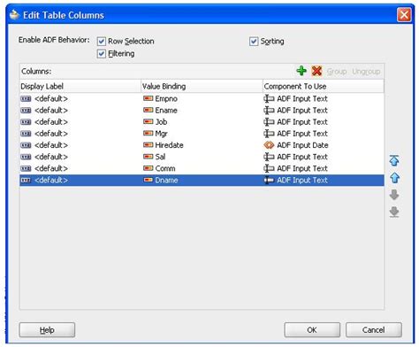 JDeveloper 11g â Dynamic and I mean really dynamic Tables with ADF