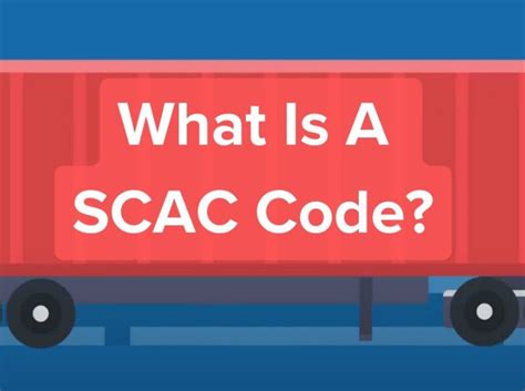 Latest Standard Carrier Alpha Code SCAC Explanation List Query Blog