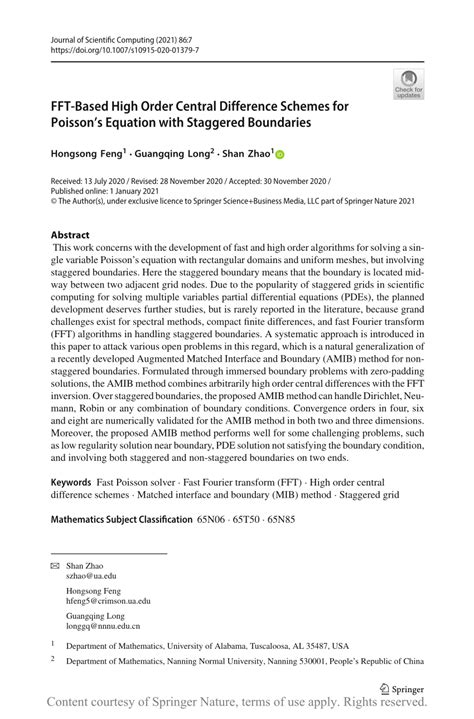 Fft Based High Order Central Difference Schemes For Poissons Equation With Staggered Boundaries