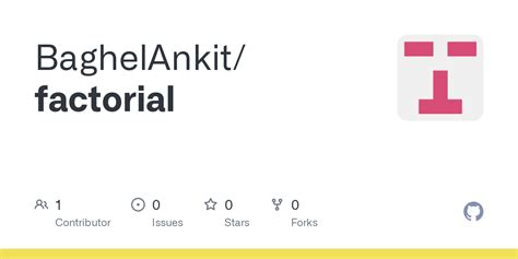 Github Baghelankitfactorial