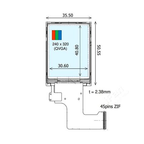 Inch Transflective TFT LCD Screen X Ortustech Blanview