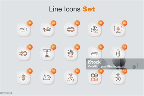 라인 잠수함 항해 로프 매듭 교차 노 또는 외륜선 화물선 카약 및 서핑 보드 스피드 보트 및 선박 스티어링 휠 아이콘을