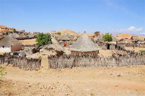 Eritrean Village In Western Part Of The Country Stock Image Image Of Enviroment Traditional