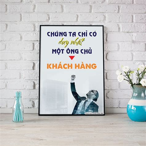 Tranh Văn Phòng Chúng Ta Chỉ Có Duy Nhất Một ông Chủ Khách Hàng