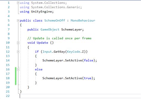 toggle gameobject on off with key unity engine unity discussions