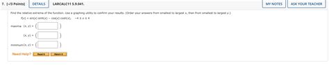 Solved Points LARCALC Find The Relative Chegg Com