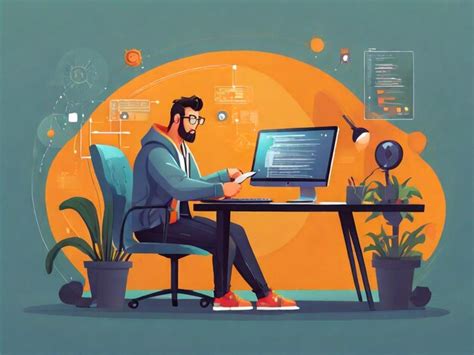 Premium Photo Developer At Computer Engineer Coding Hacker Concept