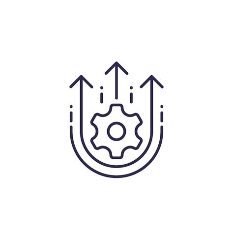 Premium Vector Operational Excellence Efficiency Increase In Productivity Line Icon