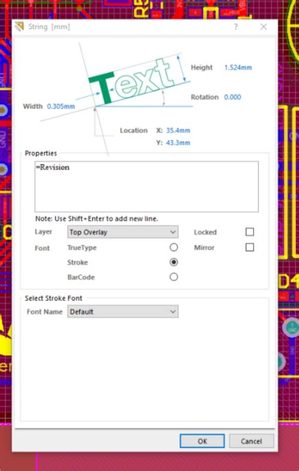 Pcb Design How To Print Value Of Variable On Pcb Into String Feature In Altium Designer