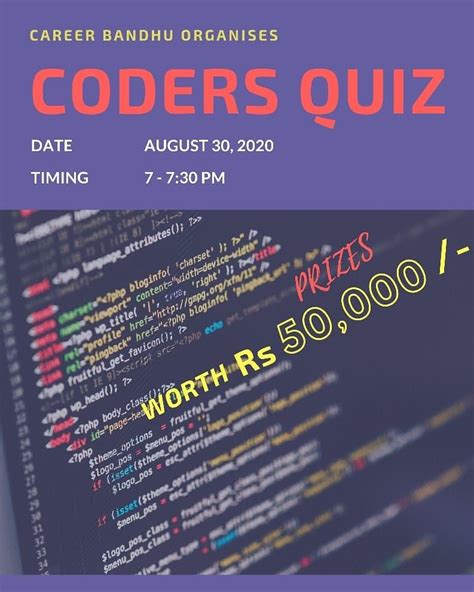 Coders Quiz By Career Bandhu Coder Quiz Career