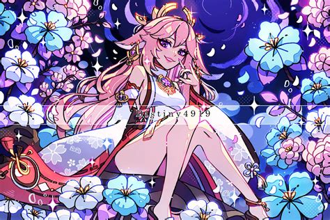 Fanart Yae Miko Genshin Impact By Distiny4919 On Deviantart