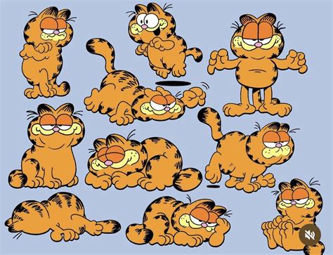 Garfield Poses Garfield Model Sheet Garfield Reference Sheet