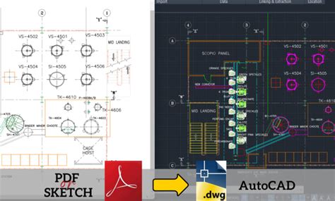Convert Any Pdf Image Or Sketch To Autocad Drawing By A Cad8 Fiverr