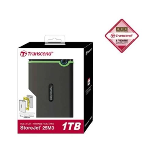 Transcend Tb Storejet M Portable Hard Disk Drive Hdd Iron Gray Slim