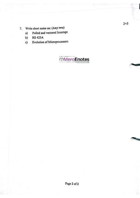 PU BE Computer Microprocessor Question Paper Rd Sem Mero Enotes