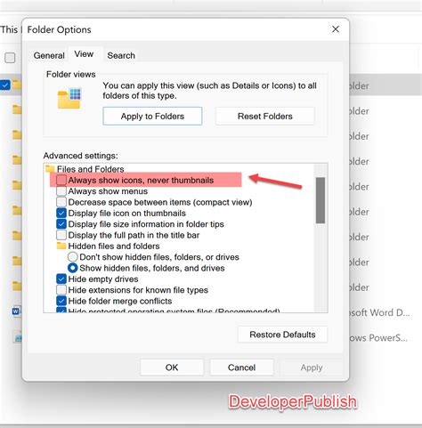 How To Enable Or Disable Thumbnail Previews In File Explorer In Windows 11