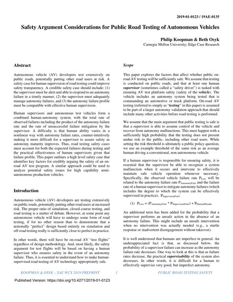 pdf safety argument considerations for public road testing of